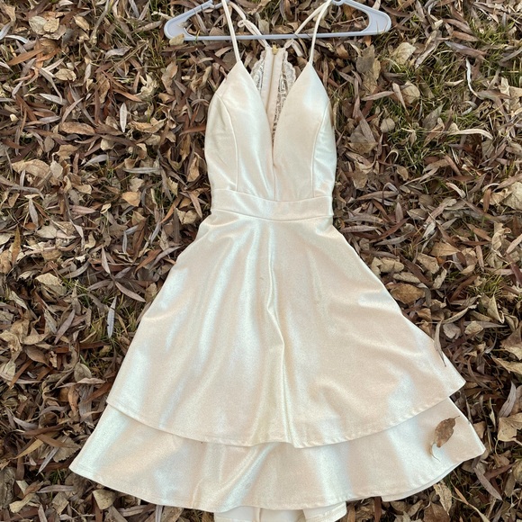 Honey and Rosie | Dresses | Honey And Rosie Cream Sparkle Mini Dress ...